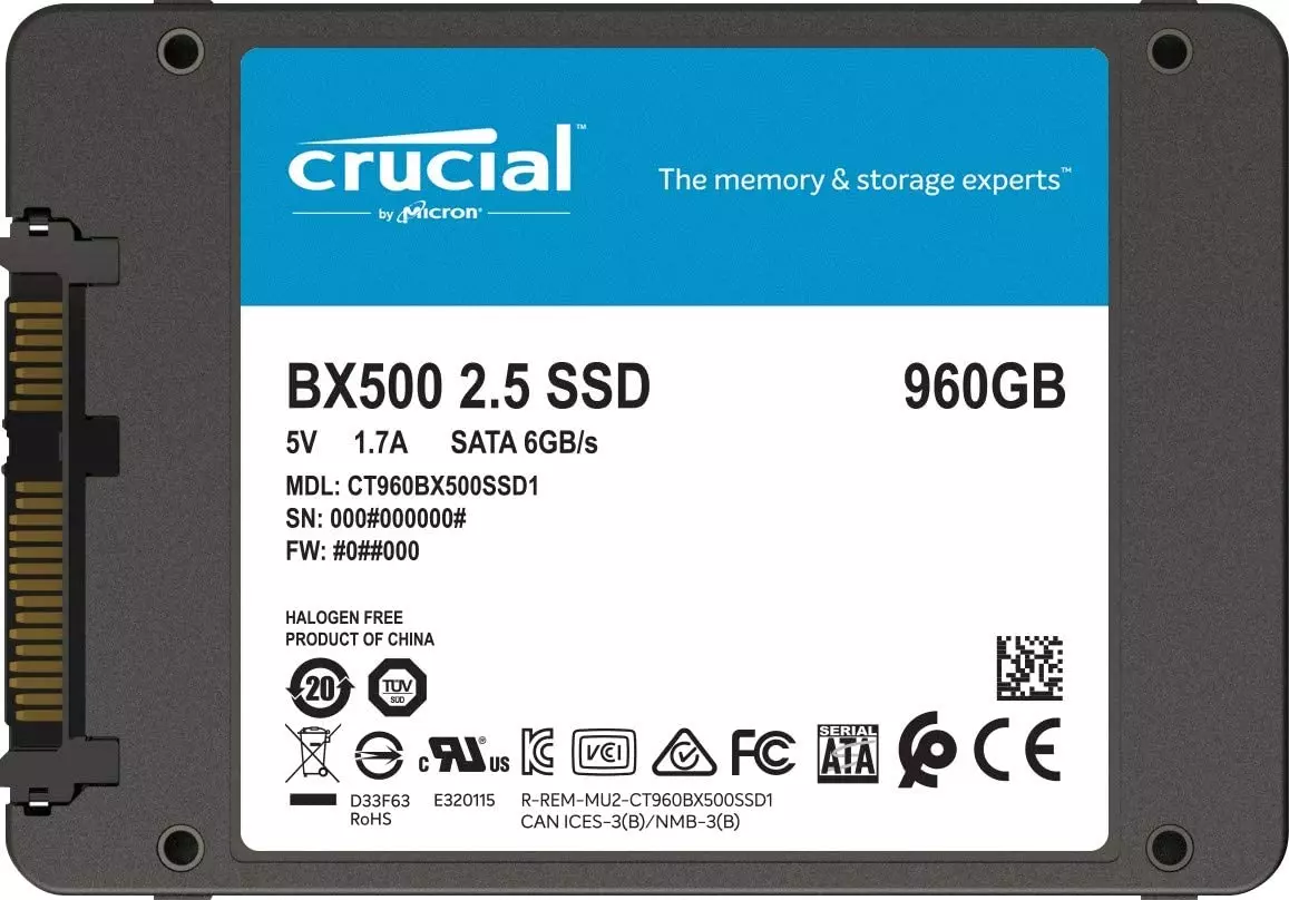 Crucial BX 500 960GB 3